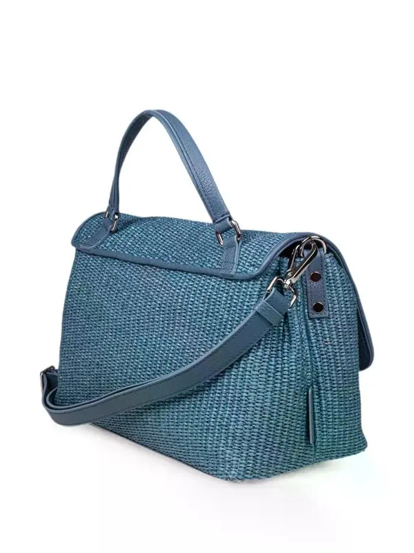 ZANELLATO Small Postina Woven Tote Bag - Blue