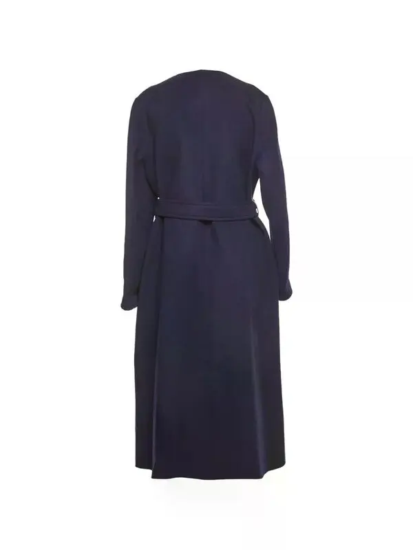 LOUIS VUITTON Monogram Belted Wrap Coat
