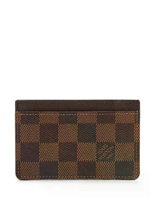 LOUIS VUITTON Damier Ebene-canvas Card Holder - Brown