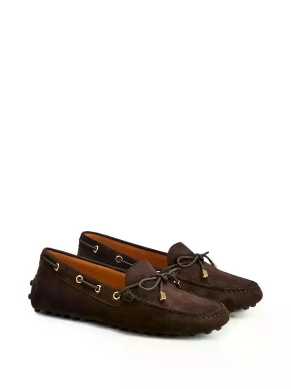 TOD'S Gommino Suede Loafers - Brown