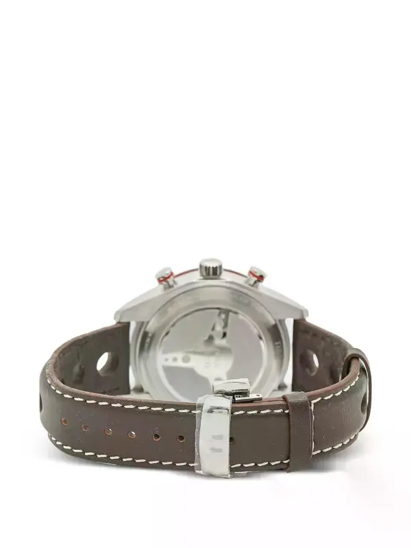 TISSOT Stainless Steel Chronograph Watch With Dial And Leather Strap
