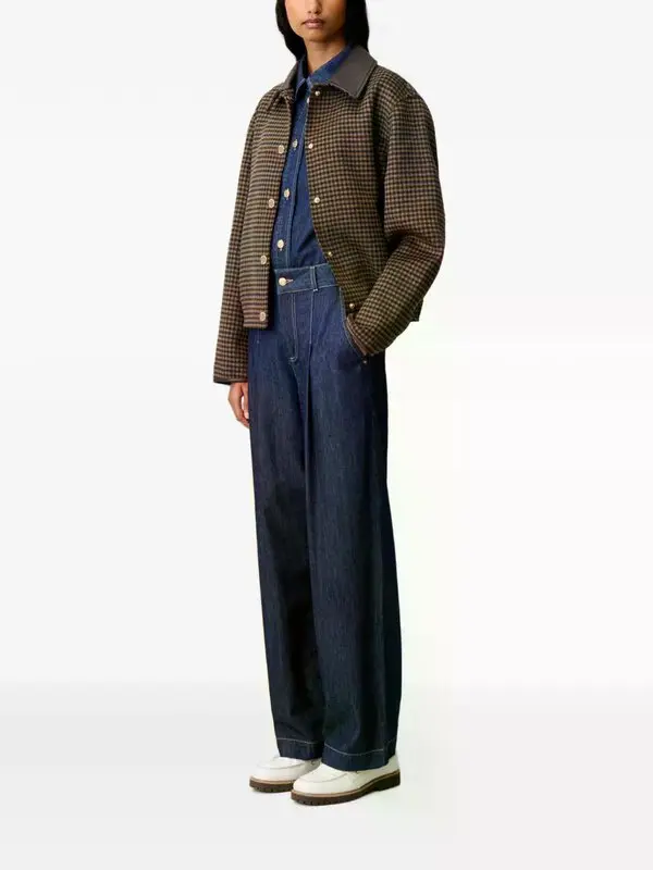Claudie Pierlot Pleated Wide-leg Jeans