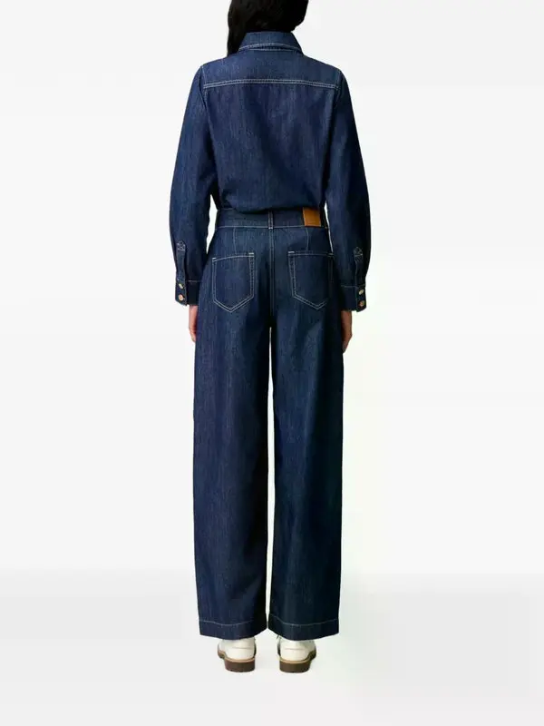 Claudie Pierlot Pleated Wide-leg Jeans