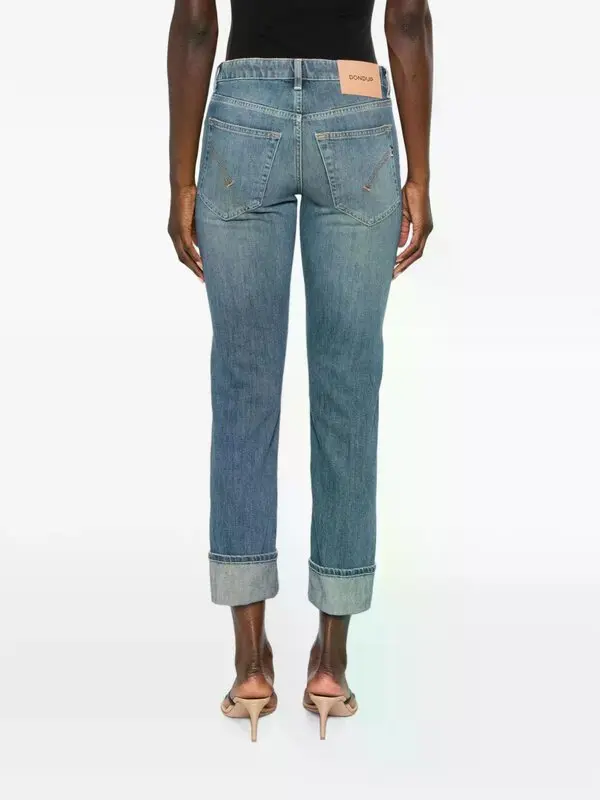DONDUP Coco Logo-patch Turn-up Jeans