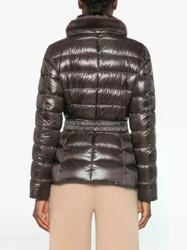 Herno Belted Faux-fur Collar Padded Jacket