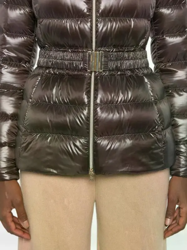 Herno Belted Faux-fur Collar Padded Jacket