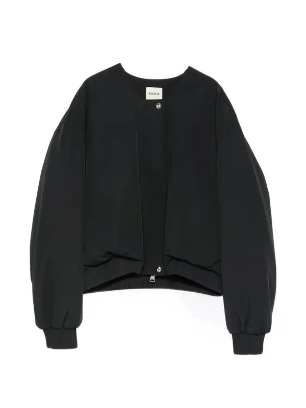 Khaite Ribbed-trim Collarless Jacket
