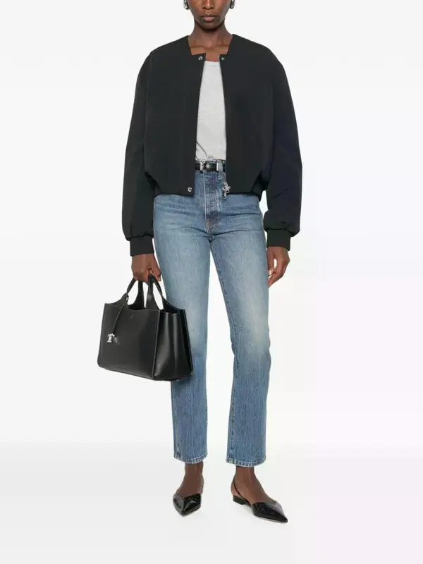 Khaite Ribbed-trim Collarless Jacket