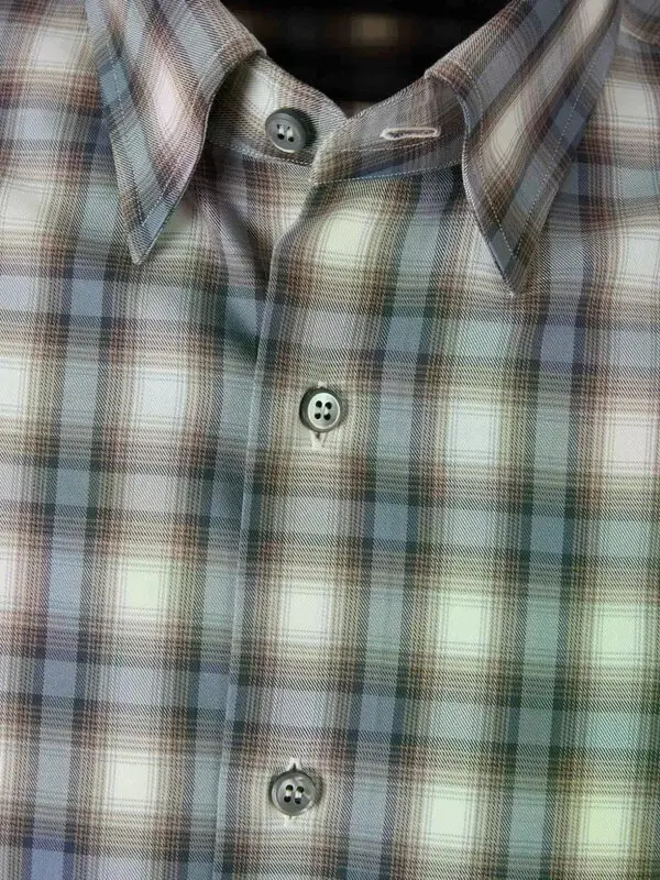 Brioni Check-print Button-down Shirt