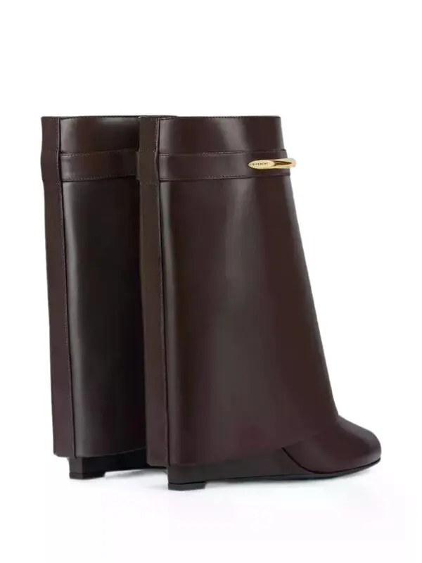 Givenchy Shark Lock Wedge Boots - Brown