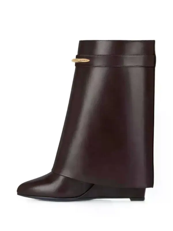 Givenchy Shark Lock Wedge Boots - Brown