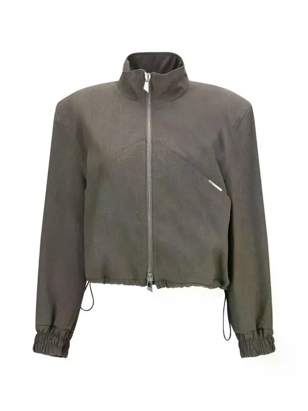 Attico High-neck Zip-up Bomber Jacket
