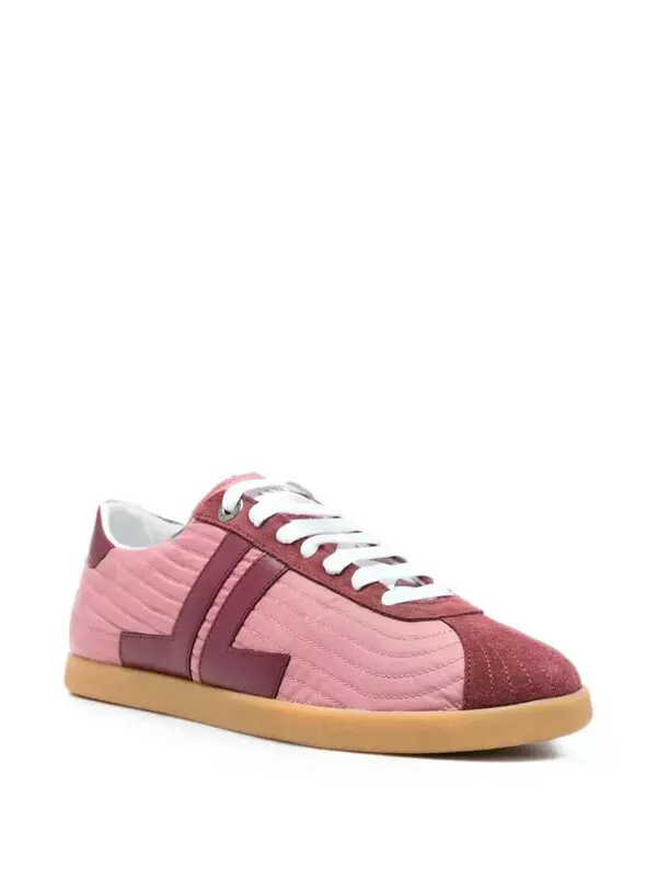 LANVIN Quilted Logo Sneakers - Pink