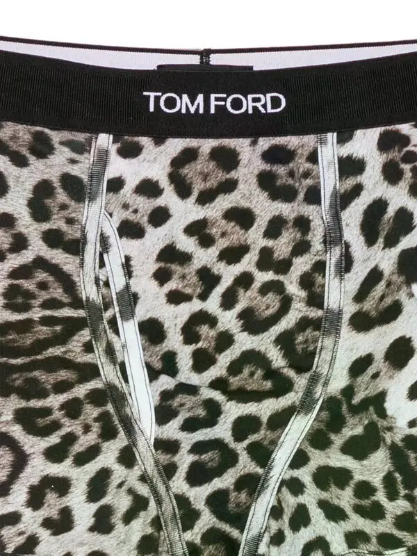 TOM FORD Leopard-print Boxers - Neutrals
