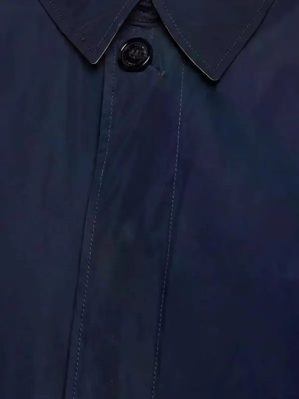 Burberry Epaulette Trench Coat - Blue