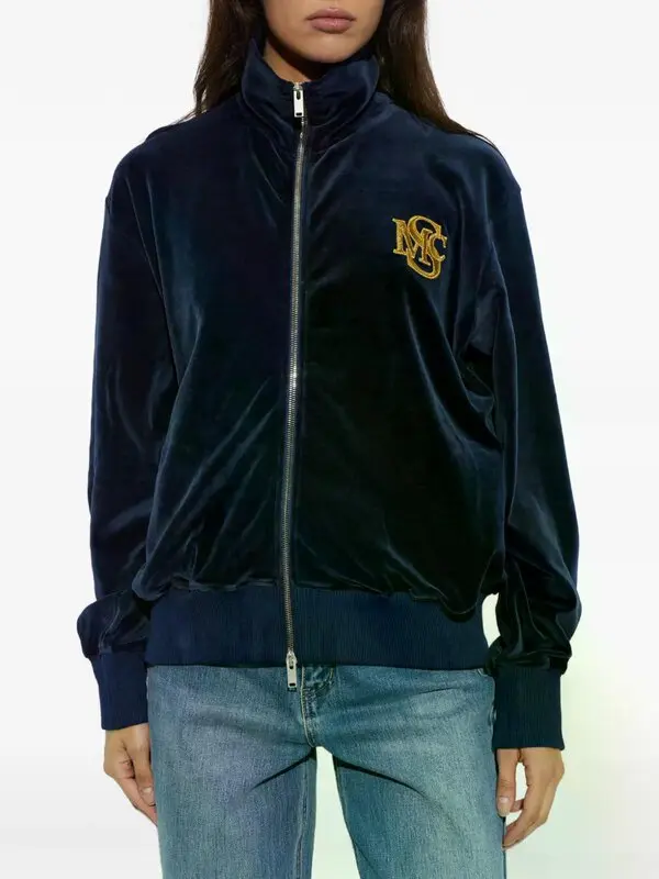 Stella McCartney Logo-embroidered Zip-up Sweatshirt