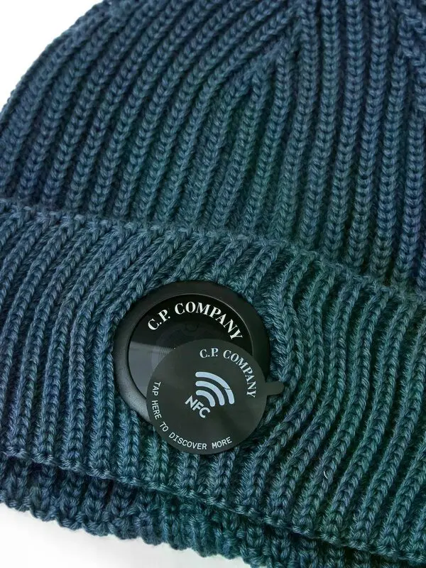 C.P. COMPANY Ribbed-knit Beanie Hat - Blue