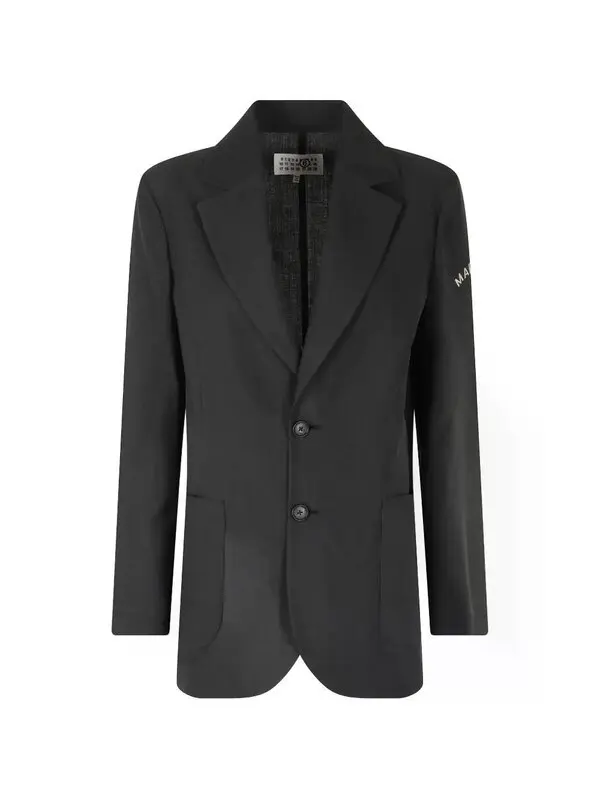 MAISON MARGIELA Single-breasted Logo Print Jacket