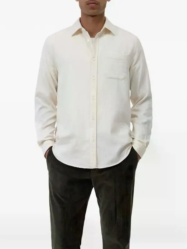 Closed Patch-pocket Cotton Shirt