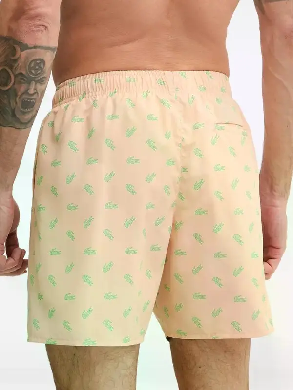Lacoste Logo Print Swim Shorts