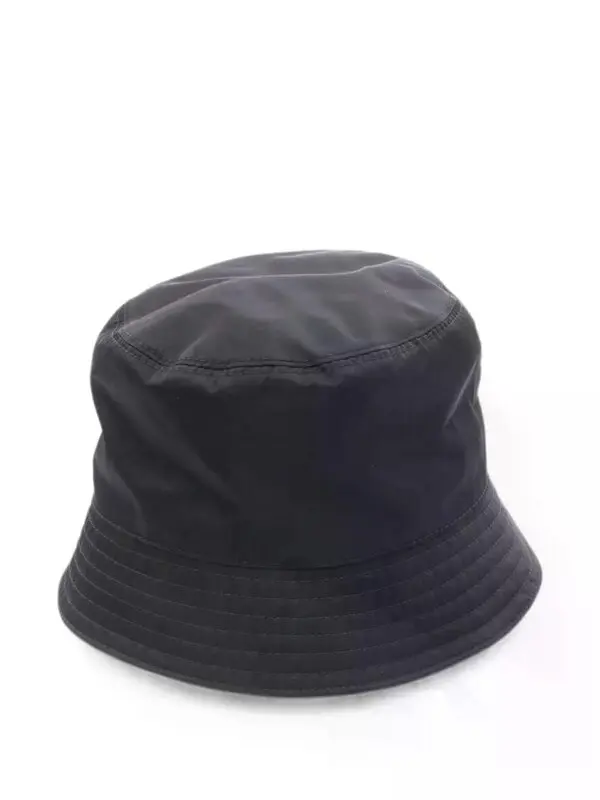 Prada Enamel Triangle Logo Bucket Hat
