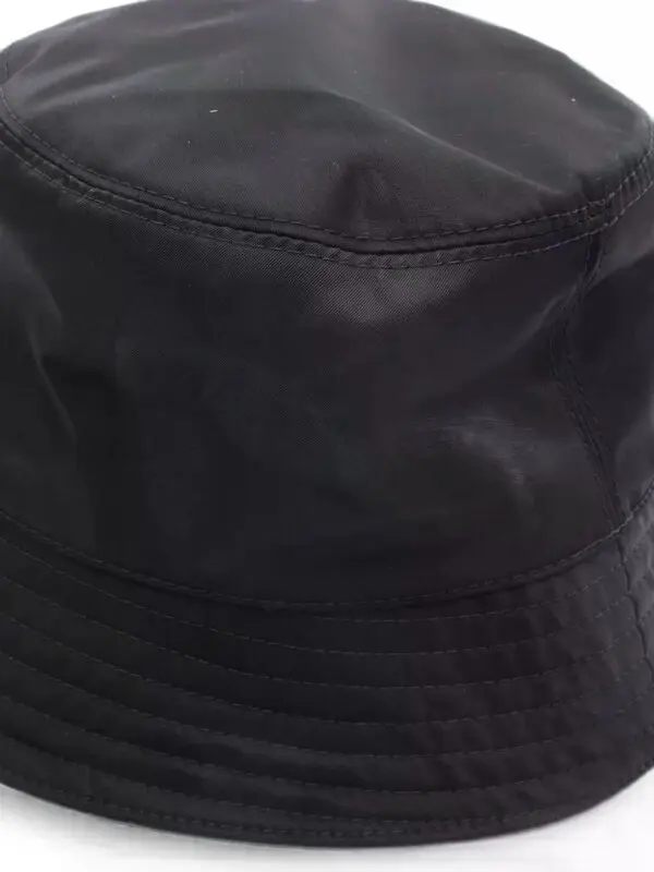 Prada Enamel Triangle Logo Bucket Hat