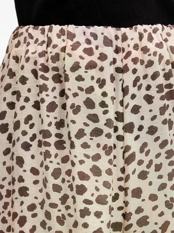 VICOLO Leopard-print Wide-leg Trousers