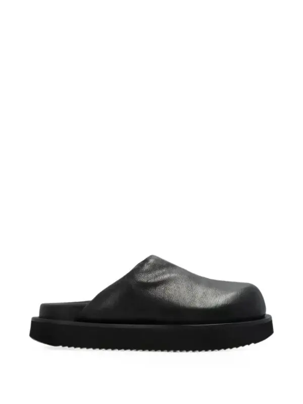 Rick Owens Leather Flat Mules