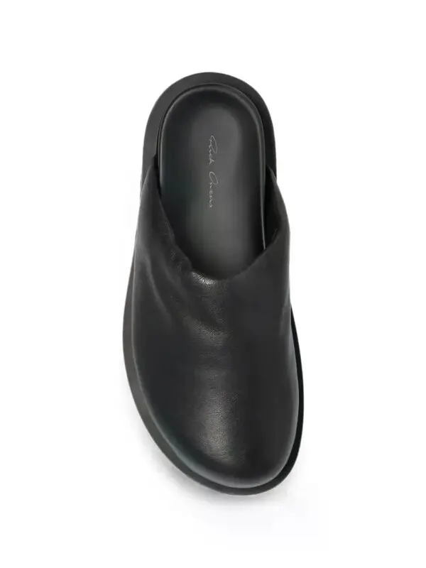 Rick Owens Leather Flat Mules