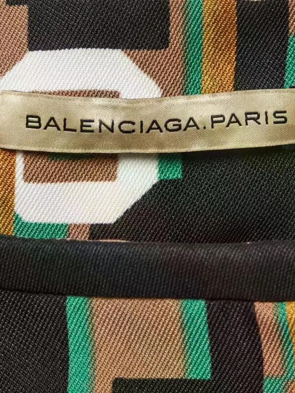 Balenciaga Abstract Print Sleeveless Mini Dress