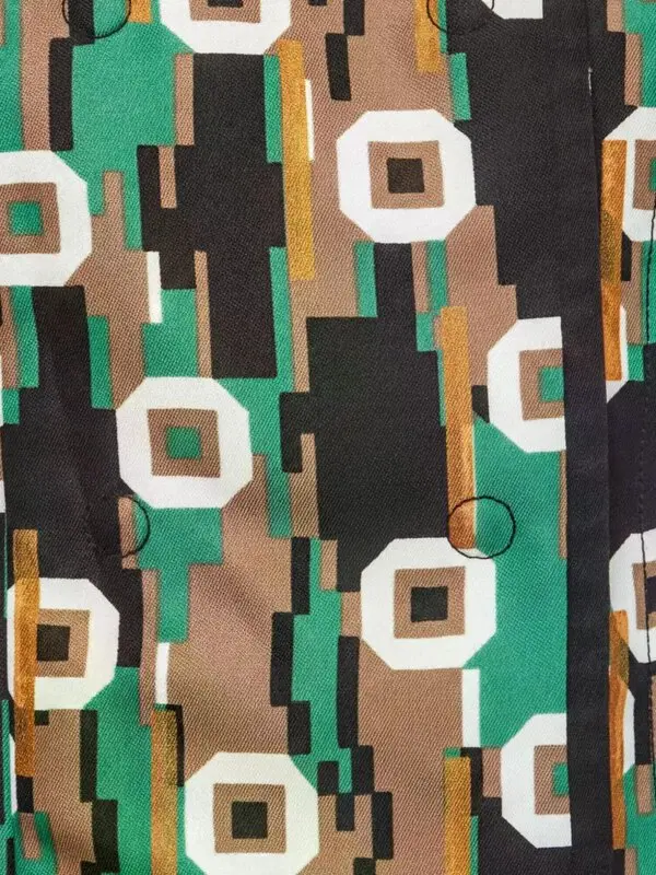 Balenciaga Abstract Print Sleeveless Mini Dress
