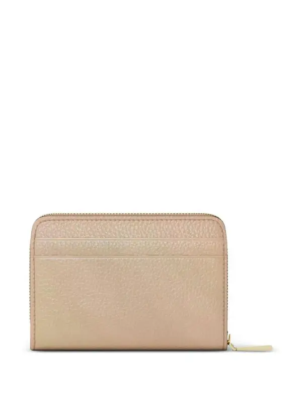 Michael Kors Small Jet Set Pebbled-leather Card Holder - Neutrals