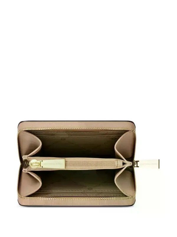 Michael Kors Small Jet Set Pebbled-leather Card Holder - Neutrals