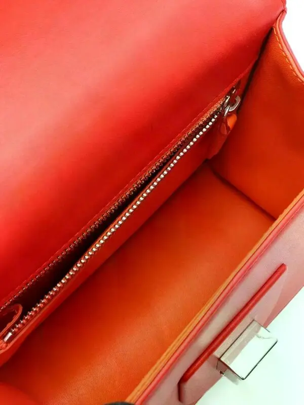 Dior Leather Diorama Chain Shoulder Bag - Red