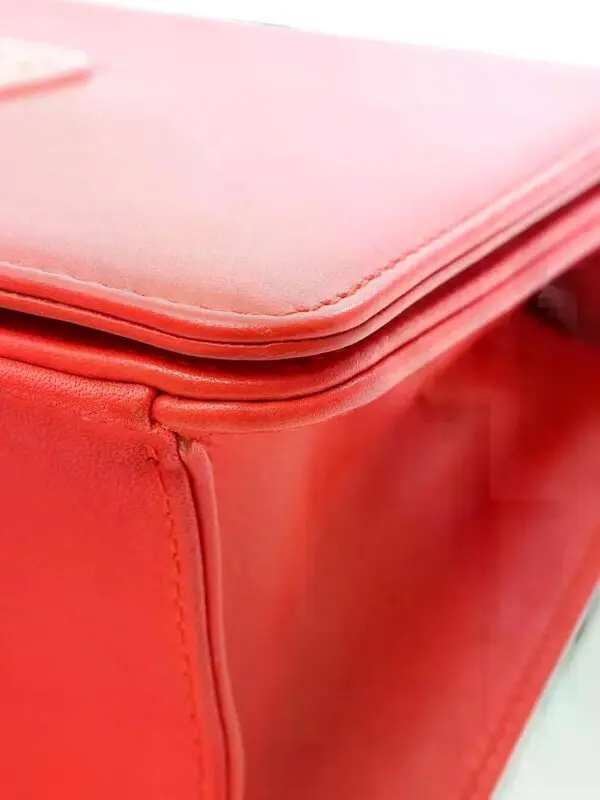 Dior Leather Diorama Chain Shoulder Bag - Red