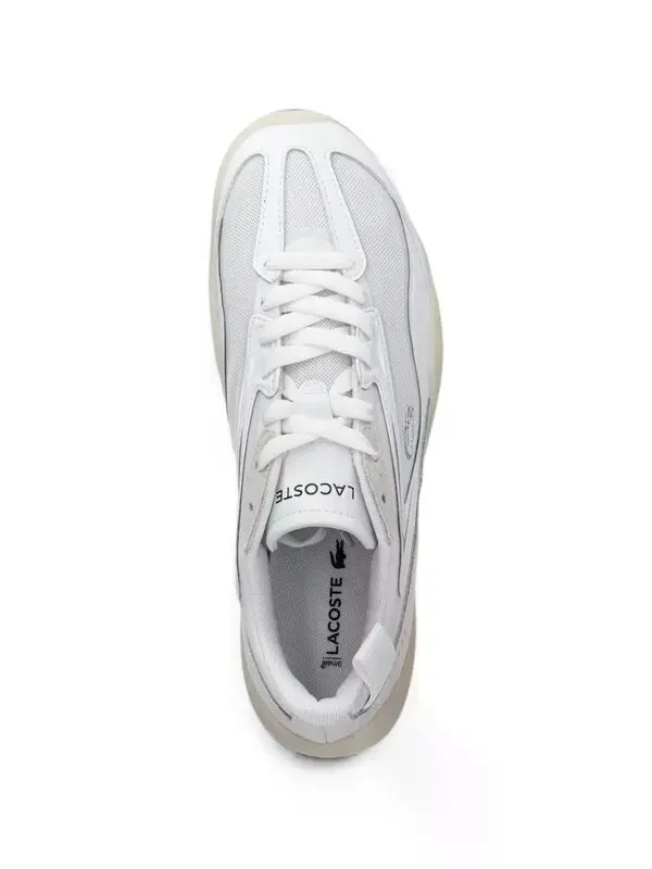 Lacoste Side Low Suede-panelled Mesh Sneakers - White