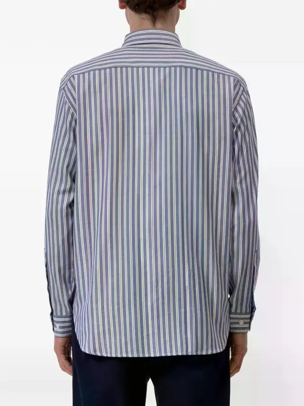 Closed Striped Cotton Shirt - Blue