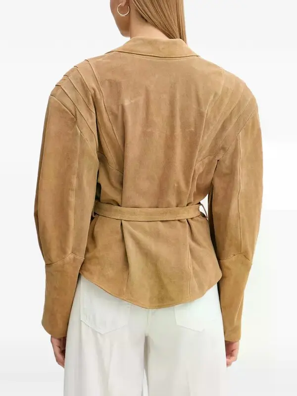 VICOLO Belted Suede Jacket