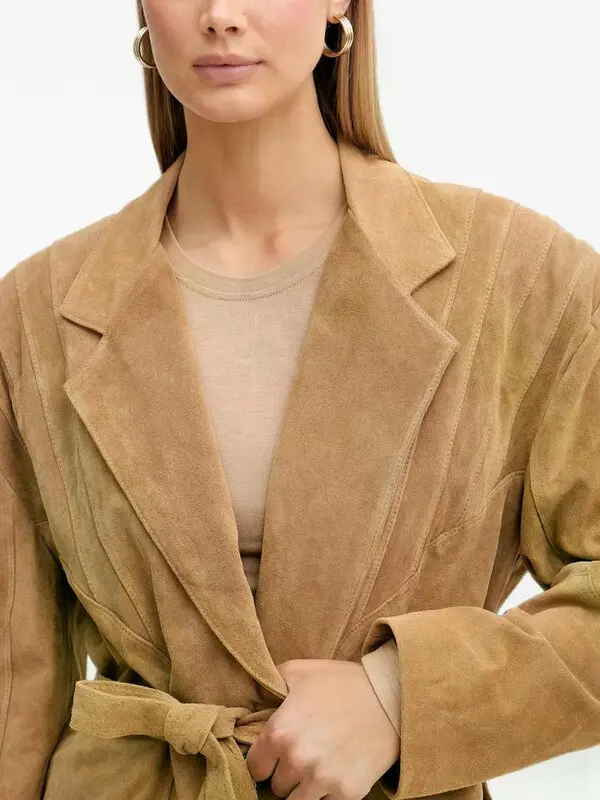 VICOLO Belted Suede Jacket