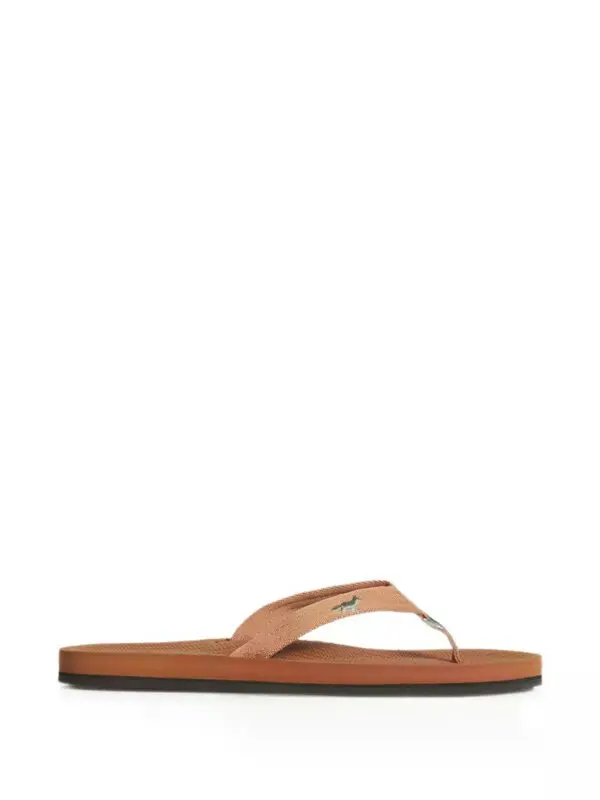 Maison Kitsuné X Indosole Easy Living Logo-embroidered Flip Flops