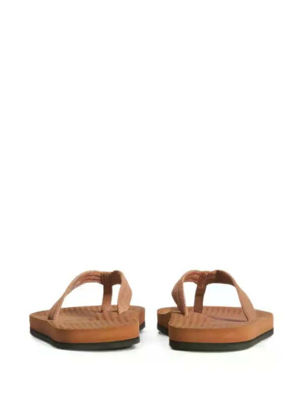 Maison Kitsuné X Indosole Easy Living Logo-embroidered Flip Flops
