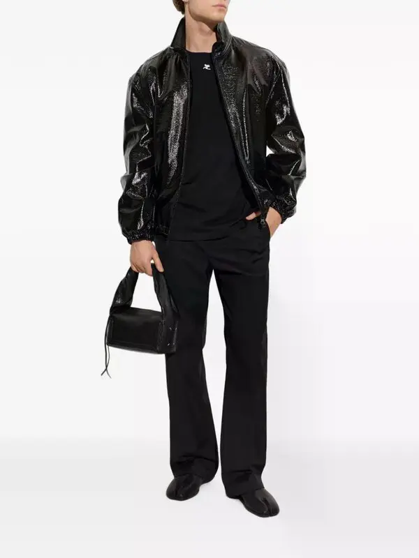 COURREGES Stand-up Collar Vinyl Jacket