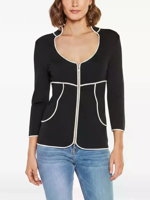 Gucci Zip-up Jersey Jacket With Contrast Trim
