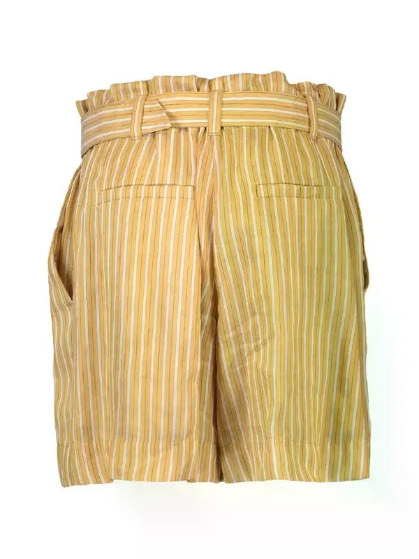 Brunello Cucinelli Striped Belted Shorts