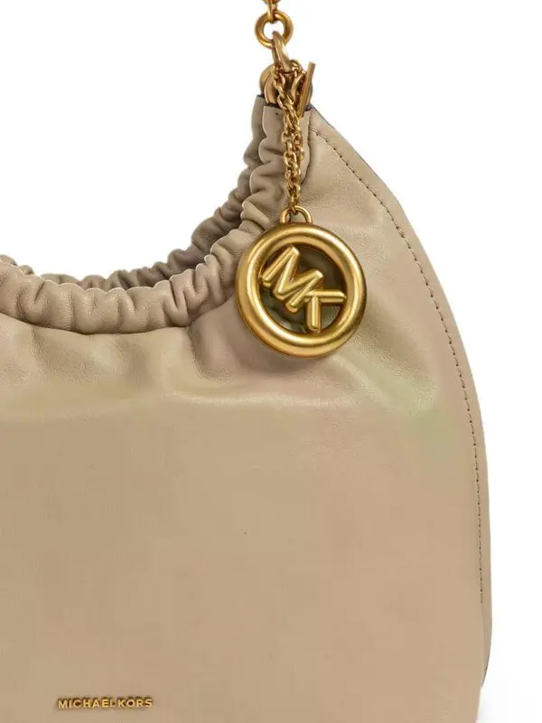 Michael Kors Medium Leather Bucket Bag With Chain Strap