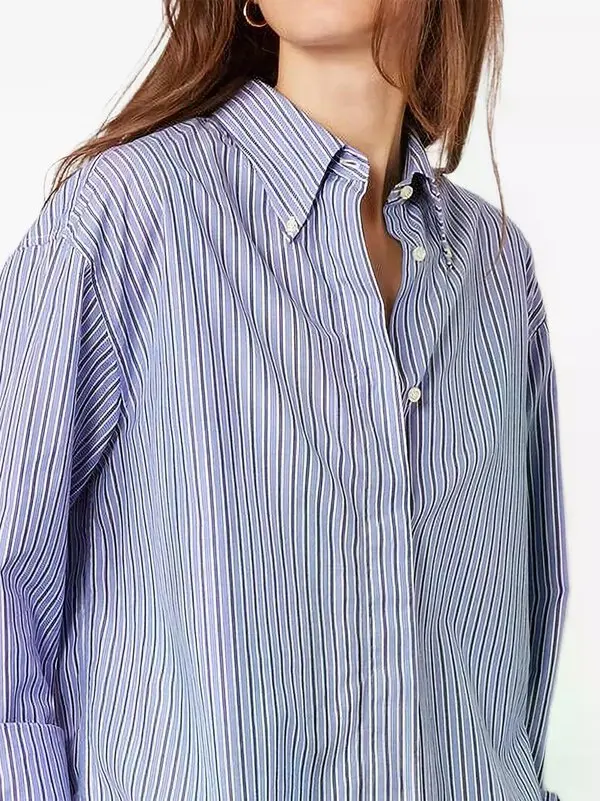 Officine Générale Yari Striped Button-down Shirt