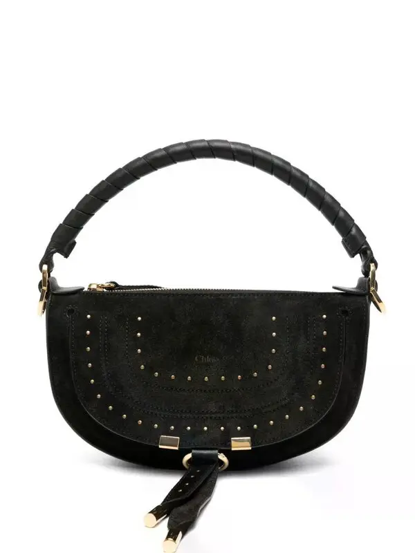 Chloé Mini Marcia Stud-embellished Cross Body Bag - Black