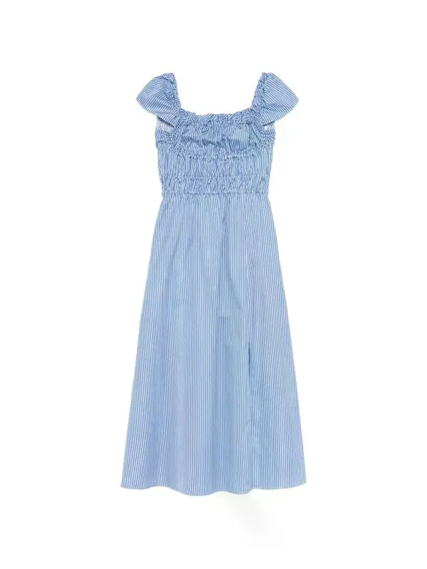 Altuzarra Striped Smocked Dress - Blue