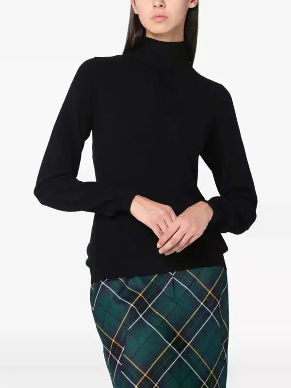 Moschino Tie-back Roll-neck Sweater - Black