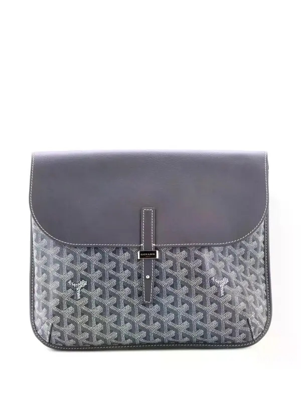 Goyard Messenger Bag In Coated Canvas And Leather - Grey